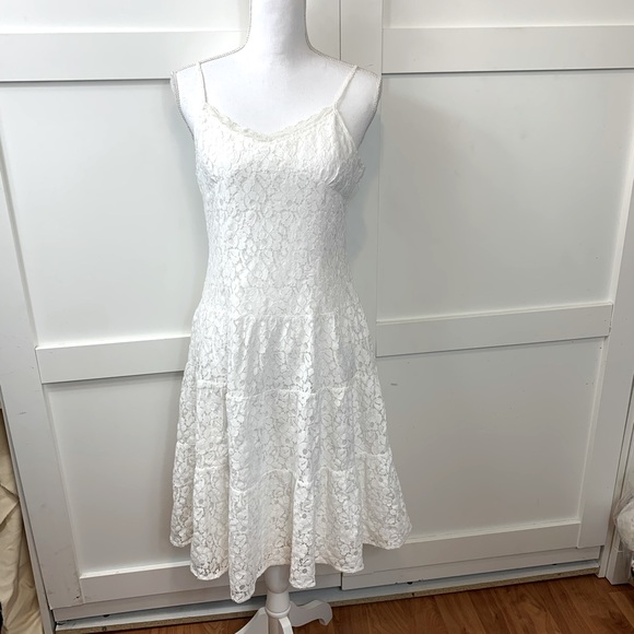 kuda | Skirts | Spaghetti String Lace Dress | Poshmark